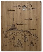 Li-Go "Ještěd" světelný obraz 230V 90x110cm provedení povrchu: dub světlý