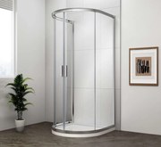Polysan Easy Line - Půlkruhový sprchový kout 90x90 cm, čiré sklo/chrom EL4615