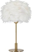 Bílá/ve zlaté barvě stolní lampa (výška 50 cm) Ball Feather – Mauro Ferretti