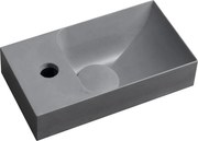 Sapho Sapho, PICCOLINO betonové umyvadlo 30,8x17cm, baterie vlevo, šedá, PK30017