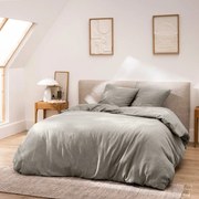 Šedé 3dílné bavlněné povlečení na dvoulůžko/prodloužené 240x220 cm Meline – douceur d'intérieur