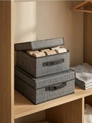 Sinsay - Skládací úložné boxy s uchyty 2 pack - šedá