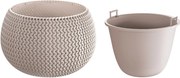 PRO Květináč s vkladem SPLOFY BOWL mocca 29cm