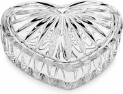 Crystal Bohemia Skleněná dóza ve tvaru srdíčka 110 mm