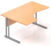 Ergonomický stůl Visio 140 x 100 cm, levý, buk