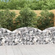 Klenutý gabionový koš 150 x 30 x 60/80 cm pozinkované železo 153443