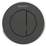 Geberit - Oddálené ovládání typ 10, pneumatické, pro 2 množství splachování, černá/lesklý chrom 116.055.KM.1