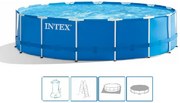 INTEX Metal Frame Pools Bazén 457 x 122 cm s kartušovou filtrační pumpou 28242GN
