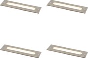 Sada 4 moderních zemních bodových světel ocel 30 cm vč. LED IP65 - Eline