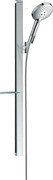 Hansgrohe Raindance Select S, sprchová souprava 120 3jet EcoSmart 9 l/min se sprchovou tyčí 900 mm a poličkou, chromová, HAN-27649000