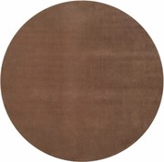Ayyildiz, Kusový koberec Joy 1400 mocca kruh, 80x80 (průměr) kruh, hnědá, chodba / předsíň