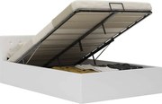 Rám postele zvedací úložný prostor bílý umělá kůže 120 x 200 cm 285518
