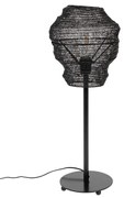 Černá stolní lampa White Label Lena