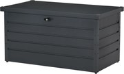 Outsunny Venkovní úložný box 311L Ocelový skladovací truhlík s klíčovým uzamčením a plynovými písty pro zahradu, terasu nebo patio 120x62x62 cm Tmavě…