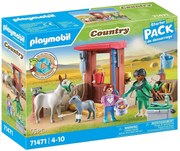 Set figurek a příslušenství playmobil 71471 veterinární výjezd k oslíkům