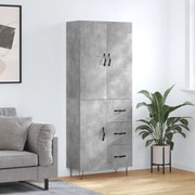 Skříň highboard betonově šedá 69,5x34x180 cm kompozitní dřevo 3198093
