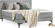 Šedá kontinentální postel Emma Elite boxspring Komfort 200x180