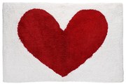 Červená/bílá koupelnová předložka 50x80 cm Heart – Rex London
