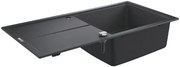 Grohe - Kompozitní dřez K400 s automatickým odtokem, 100x50 cm, granitová černá 31641AP0