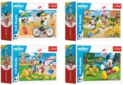 TREFL PUZZLE Mickey Mouse Den s přáteli mini 20x13cm 54 dílků 4 druhy tr54190