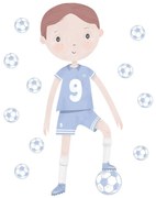 Bayo Samolepka na zeď Fotbalista, modrá