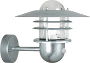 NOR 74501031 Venkovní nástěnné svítidlo Agger Sensor 1x60W E27 galvanizovaná čirá - NORDLUX