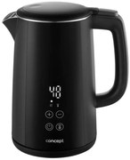 Concept - Rychlovarná konvice, objem 1,5 l, s regulací teploty, 2200 W, černá rk3360