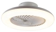 Stropní ventilátor bílý 55,5 cm vč. LED stmívatelný s dálkovým ovládáním - Clima