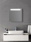 Zrcadlo na zeď chodbu do pokoje ložnice předsíně koupelny LUNA - 60 x 60 cm s LED podsvíceným pruhem 902-050