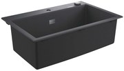 Grohe Dřezy - Kompozitní dřez K700 s automatickým odtokem, 78x51 cm, granitová černá 31652AP0