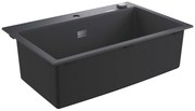 Grohe - Kompozitní dřez K700 s automatickým odtokem, 78x51 cm, granitová černá 31652AP0
