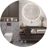 Kulaté zrcadlo SMART 60 cm - s LED podsvícením a vyhříváním