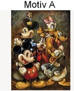 Diamantové malování - Mickey a přátelé (čtvercové diamanty) Motiv: A, Rozměr: 60x80 cm