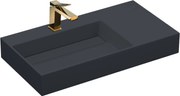 Rea Archi, umyvadlo na desku z konglomerátu 750x430x140 mm, levá verze, šedá matná, REA-U4303