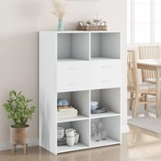 Skříň highboard bílá 80 x 42,5 x 124 cm kompozitní dřevo