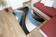 Moderní koberec Tap - vlnky 5 - modrý/šedý Rozměr koberce: 120x170 cm