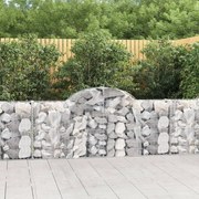 Klenuté gabionové koše 2 ks 200x30x80/100 cm pozinkované železo 3146089