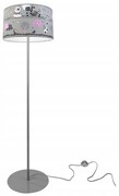 Dětská stojací lampa Ladybird, 1x textilní stínítko se vzorem, (výběr ze 2 barev konstrukce), o