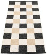 Černo-krémový vnitřní a venkovní běhoun 70x160 cm Pix Black Vanilla – Pappelina