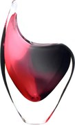 Skleněná hutní váza model 06, růžová a kouřově černá, 16 cm | České hutní sklo od Artcristal Bohemia