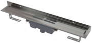Alca - Sprchový žlab Wall 95 cm, s pevným límcem ke stěně, svislý odtok, nerez APZ1016-950