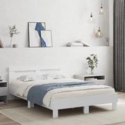 Rám postele s čelem bílý 120 x 200 cm kompozitní dřevo 3207427
