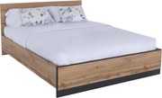 Postel AMONI 160x200, dub wotan/černá Kondela 0000400446
