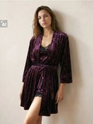 Sinsay - Jednobarevný kimono župan - burgundy