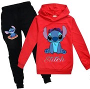 Dětská tepláková souprava - Lilo & Stitch Barva: Červená, Velikost: 150/11-12 let