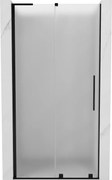 Mexen Velar L, posuvné sprchové dveře do otvoru 120 cm, 8mm sklo námraza, černá matná, 871-120-003-31-66