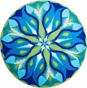 GRUND Mandala předložka TICHÁ ZÁŘ modrozelená Rozměr: ø 80 cm