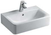 Ideal Standard Connect Space - Umyvadlo Cube 55x38x18 cm, s přepadem, otvor pro baterii, s Ideal Plus, bílá E7140MA