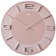 JVD Designové růžové dřevěné hodiny JVD HC34.3