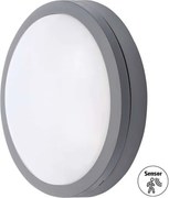 LED venkovní světlo WO781 Siena se senzorem - kruh 23 cm, šedá